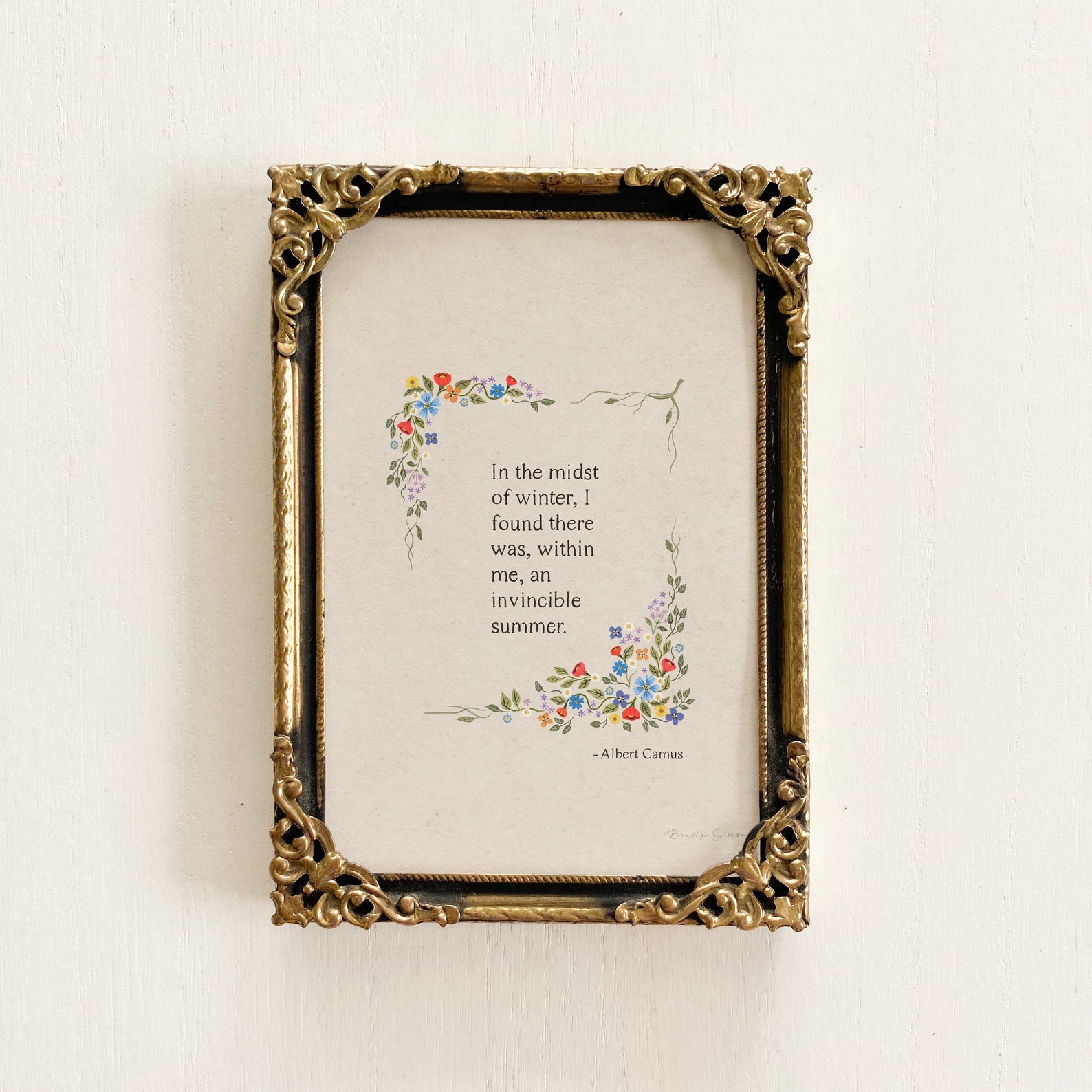 Invincible Summer Albert Camus | Albert Camus Art Print, Poem Art Print ...