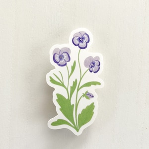 February Birth Flower Sticker, Violet Birth Month Flower, February ...