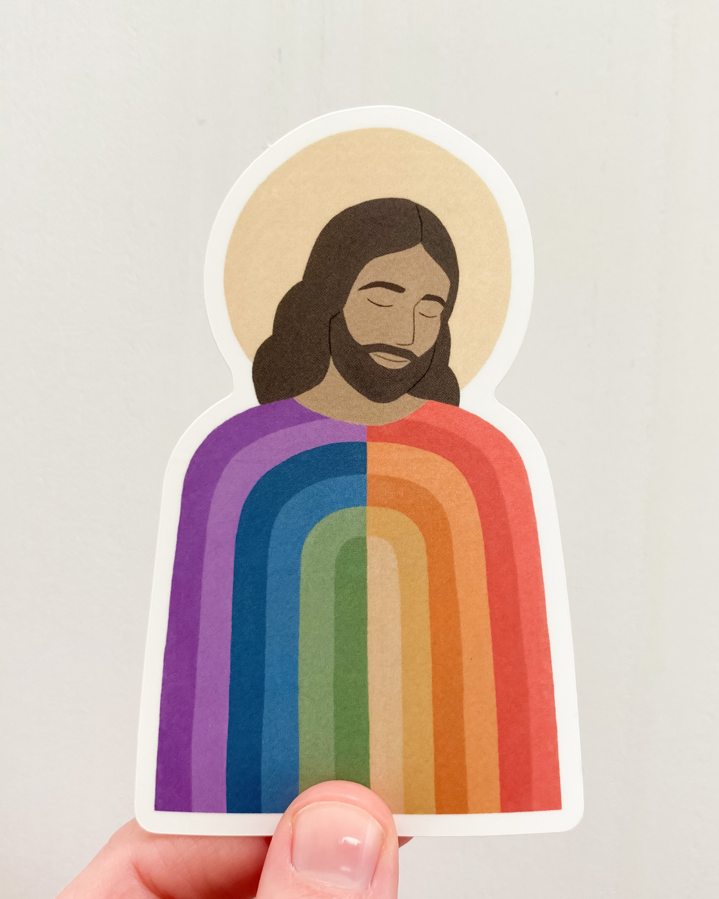 Jesus Sticker Christ Sticker Rainbow Sticker Jesus | Etsy
