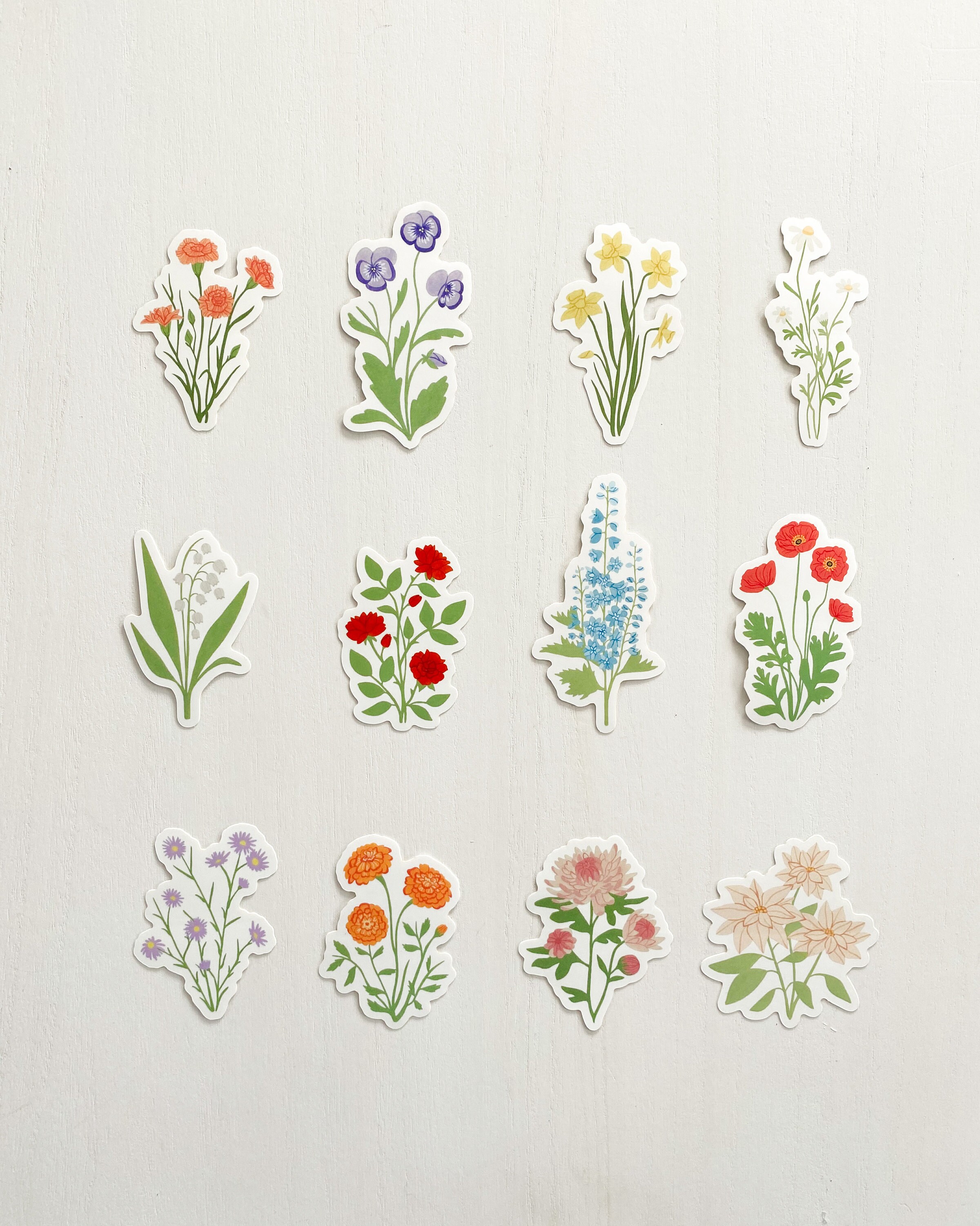 May Birth Flower Sticker May Birth Month Flower Lily Flower - Etsy