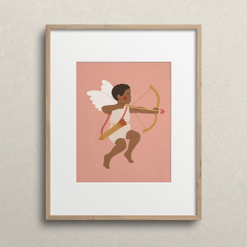 Valentines Day Art Print Valentine's Day Print Cupid - Etsy