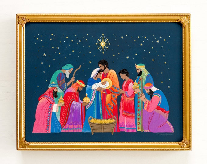 Father Christmas | Father Christmas Art Print, Santa Claus Print ...