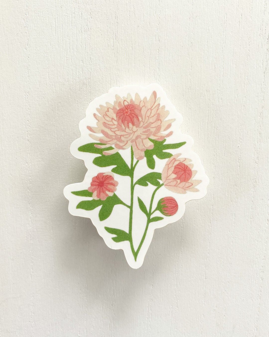 November Birth Flower Sticker, November Birth Month Flower, Mums Flower ...