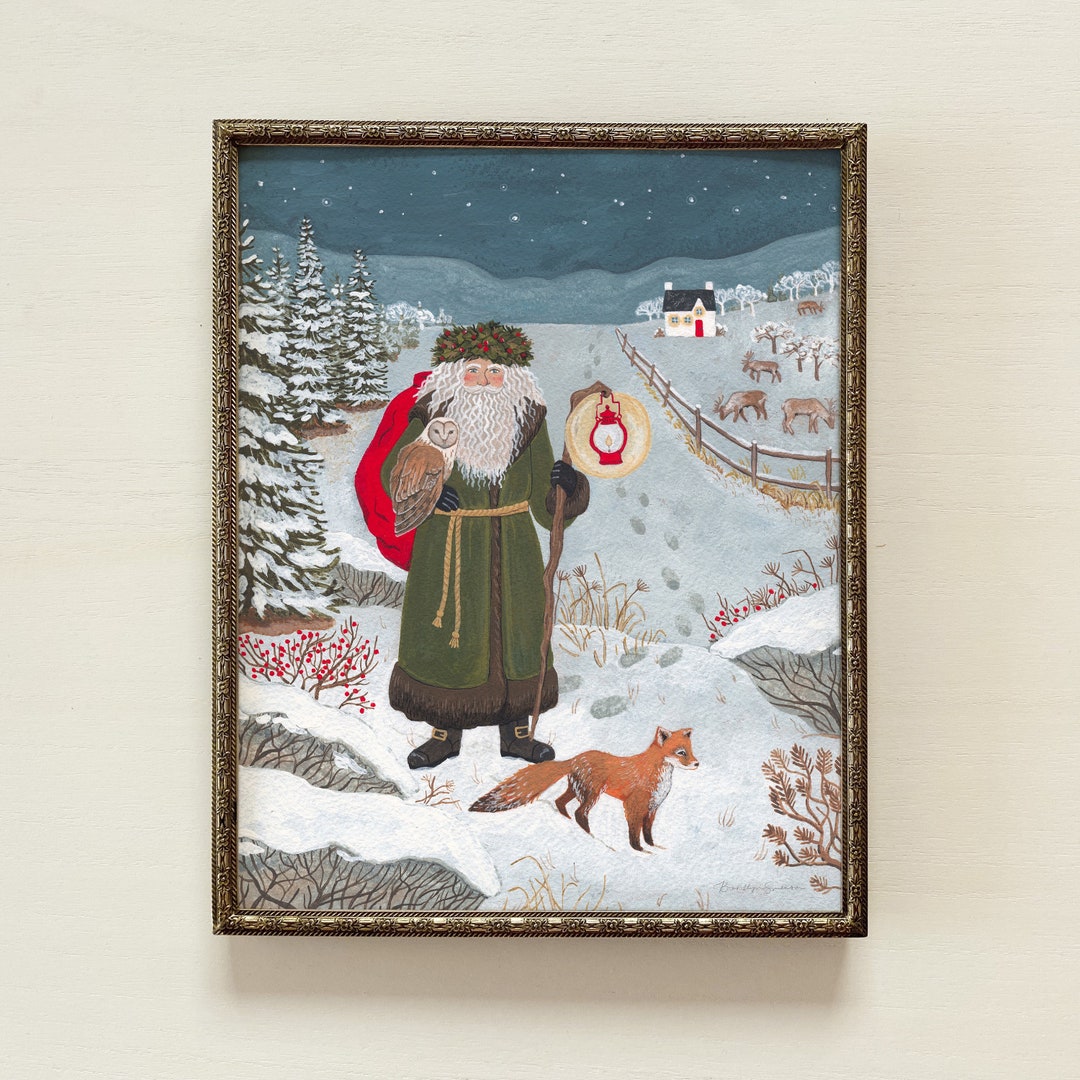 Father Christmas | Father Christmas Art Print, Santa Claus Print ...
