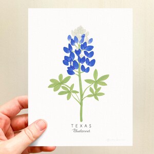 Texas State Flower Print | CUSTOMIZABLE | Texas State Flower Art ...