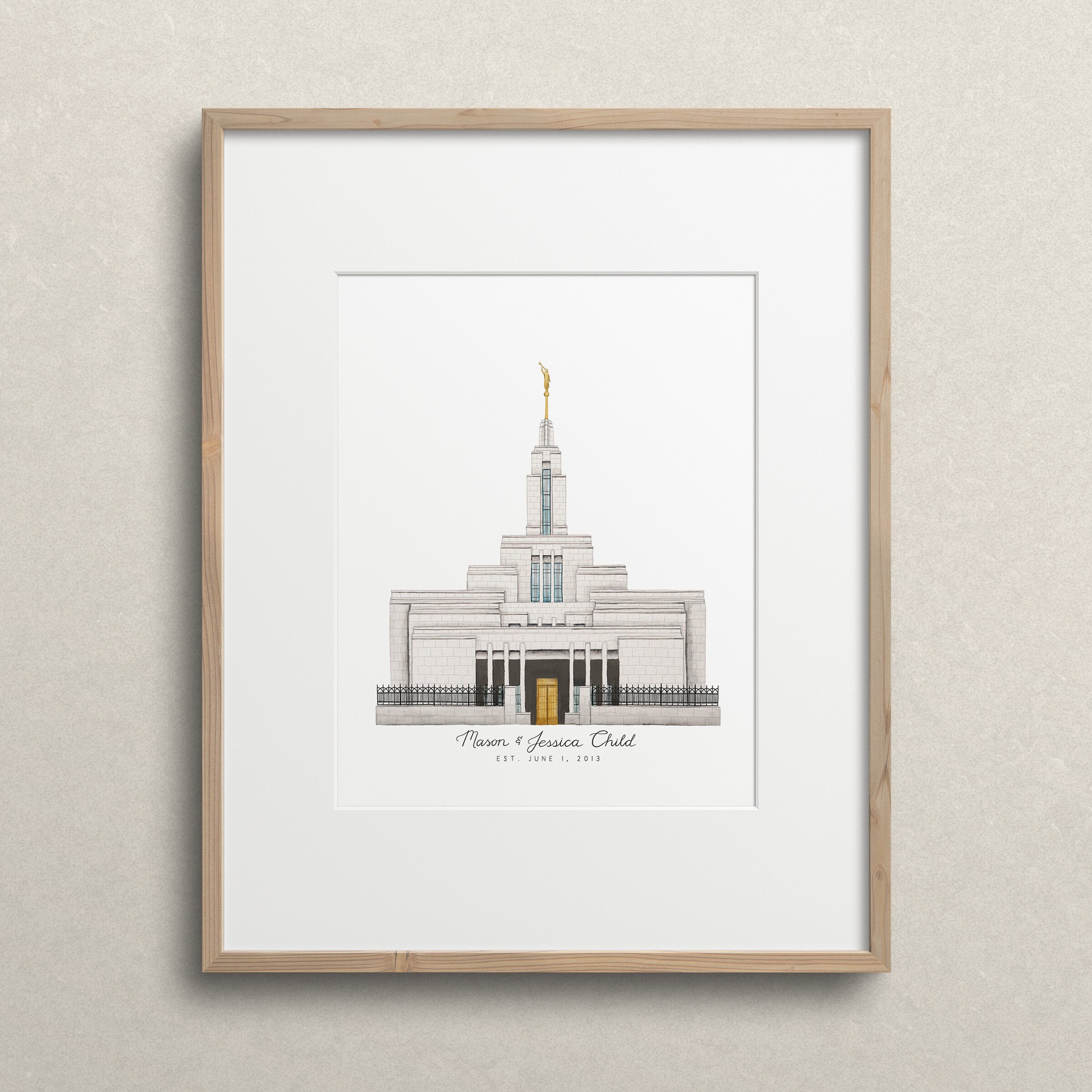Draper Temple Watercolor Print Draper Temple Draper - Etsy