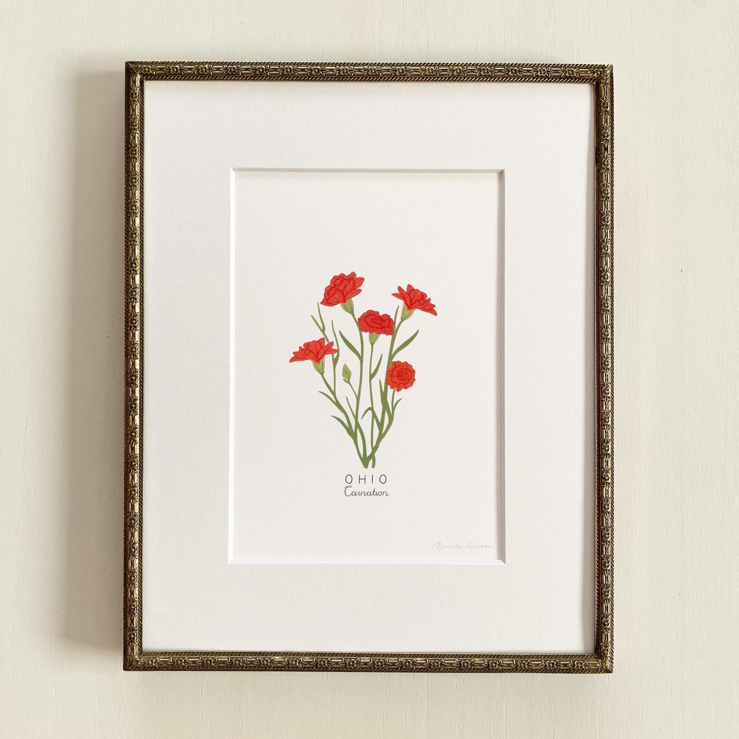 Ohio State Flower Print | CUSTOMIZABLE | Ohio State Flower Art, Ohio ...