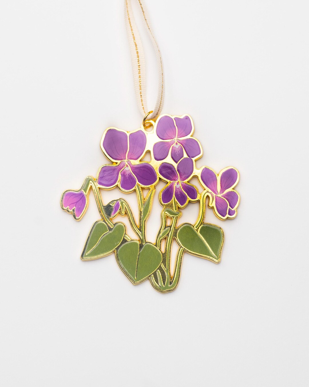 Blue Violet Christmas Ornament – State Flower of Rhode Island - Etsy