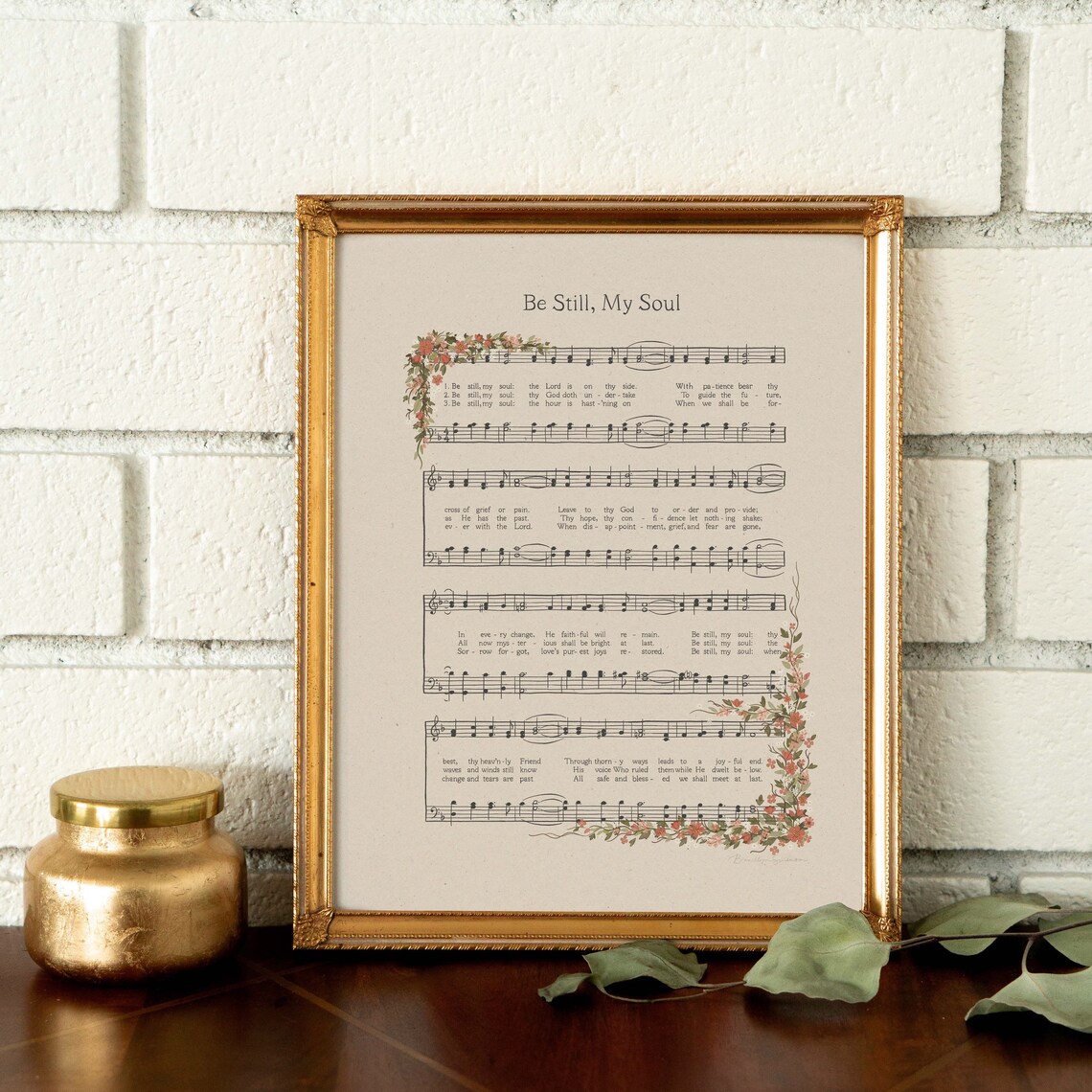 Be Still My Soul | Hymn Book Art, Sheet Music Art, Jesus Christ Art ...