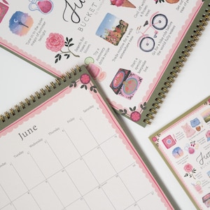 2026 Bucket List Calendar | 9x12 Inch Calendar - Etsy