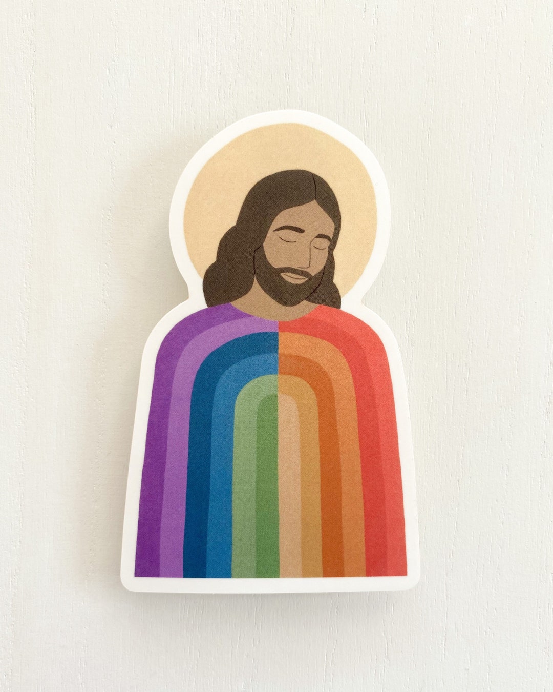 Jesus Sticker, Christ Sticker, Rainbow Sticker, Jesus Stickers ...