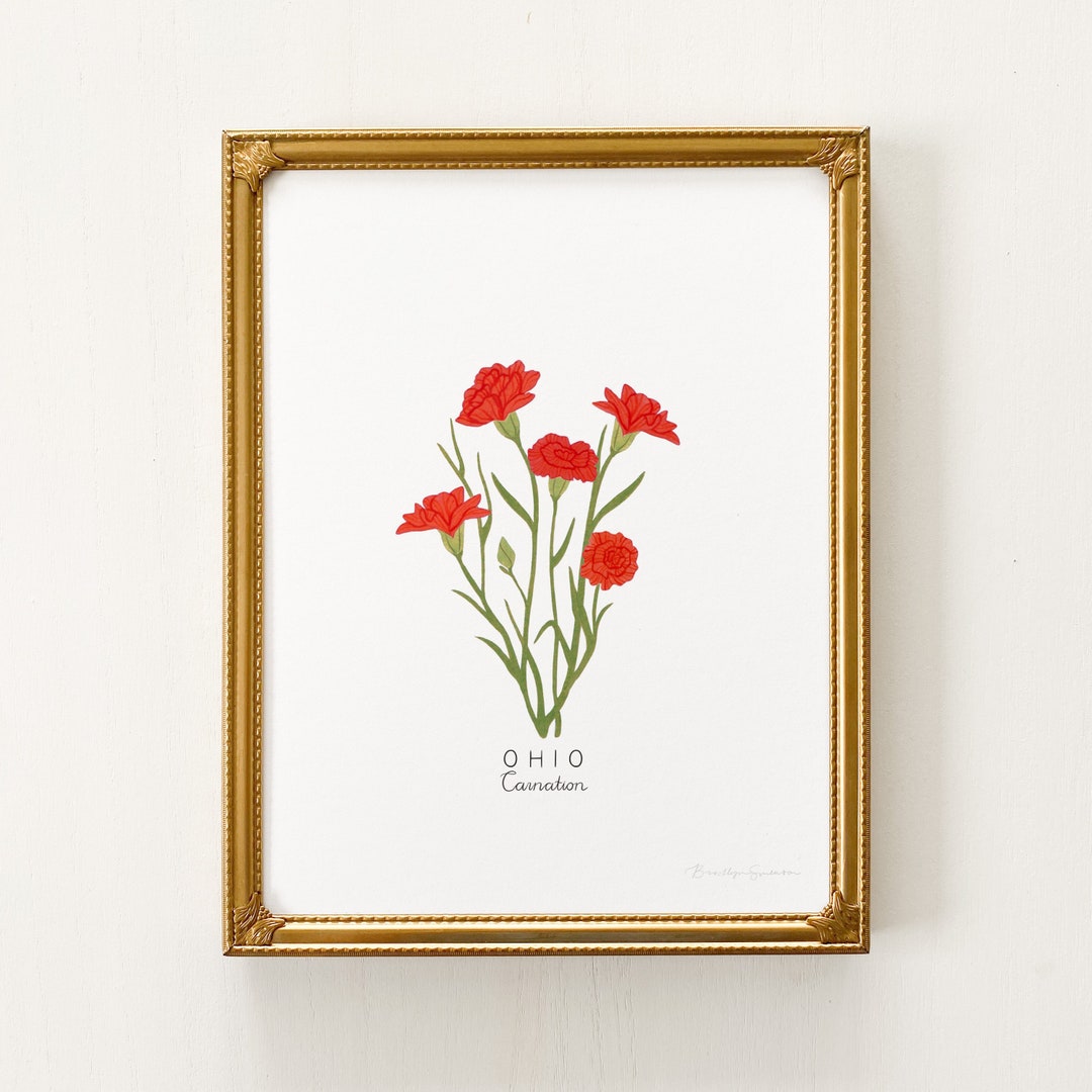 Ohio State Flower Print | CUSTOMIZABLE | Ohio State Flower Art, Ohio ...