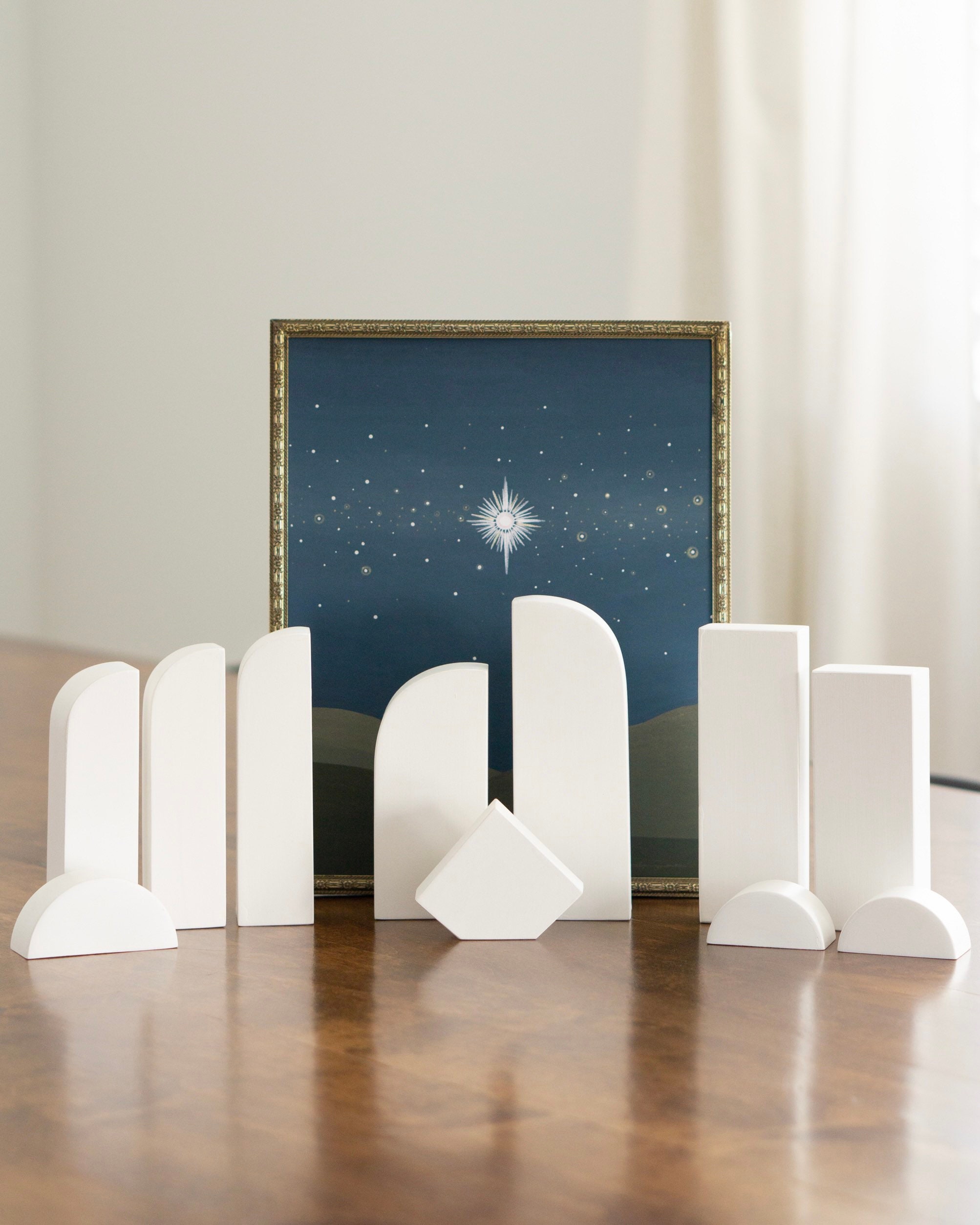 Modern Nativity Set Modern Wood Nativity Set Minimalist - Etsy