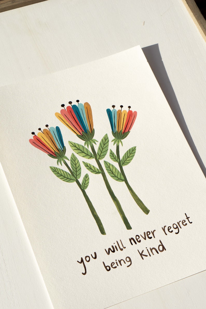Youll Never Regret Being Kind Kindness Quotes Spread | Etsy