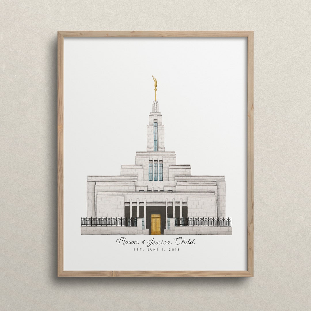 Draper Temple Watercolor Print, Draper Temple, Draper Watercolor Temple ...