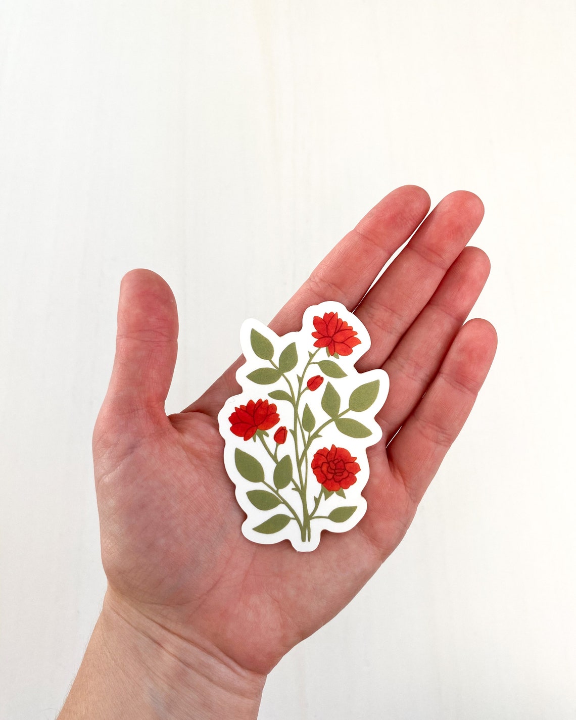 June Birth Flower Sticker June Birth Month Flower Rose | Etsy