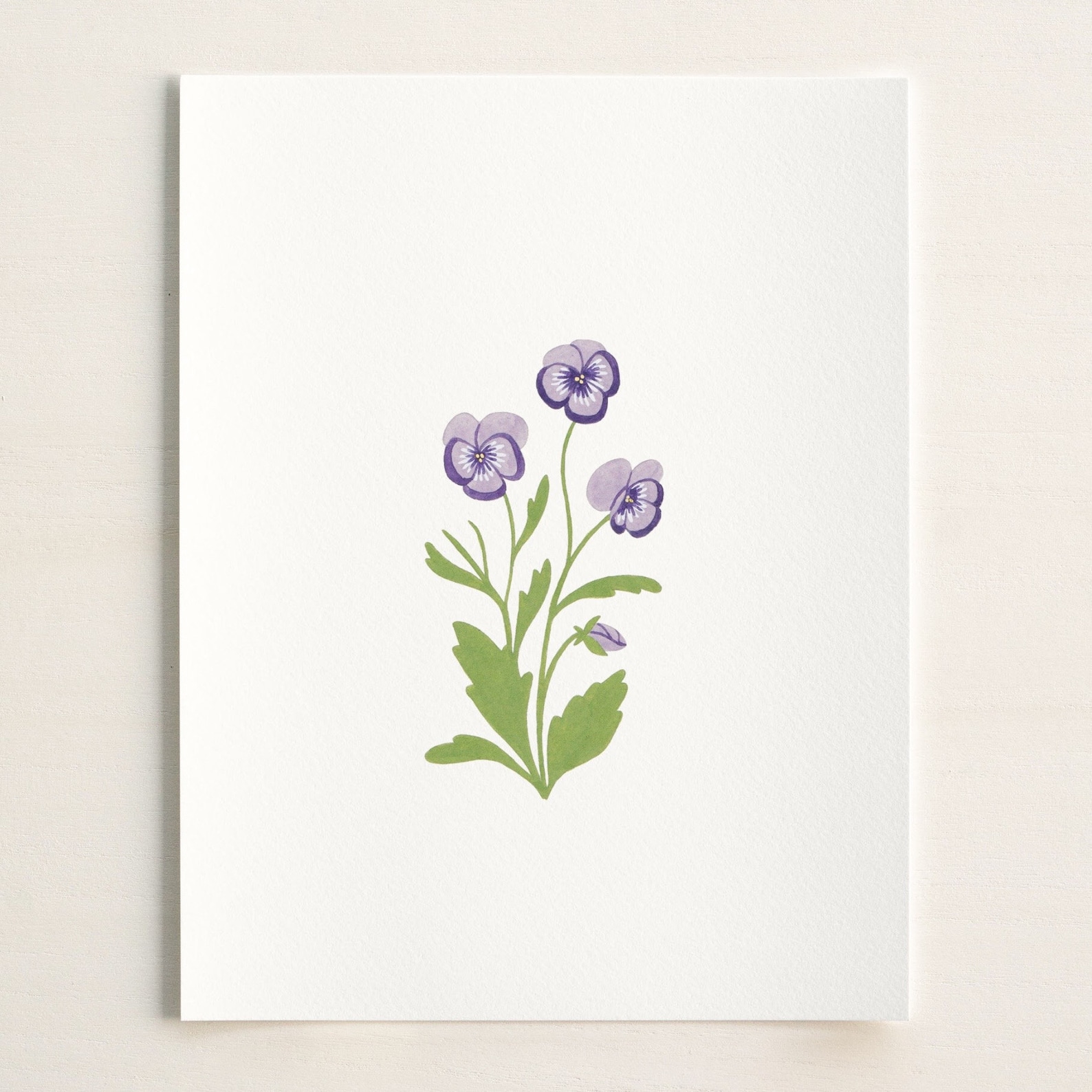 February Birth Flower Print Violet Birth Month Flower Violet | Etsy