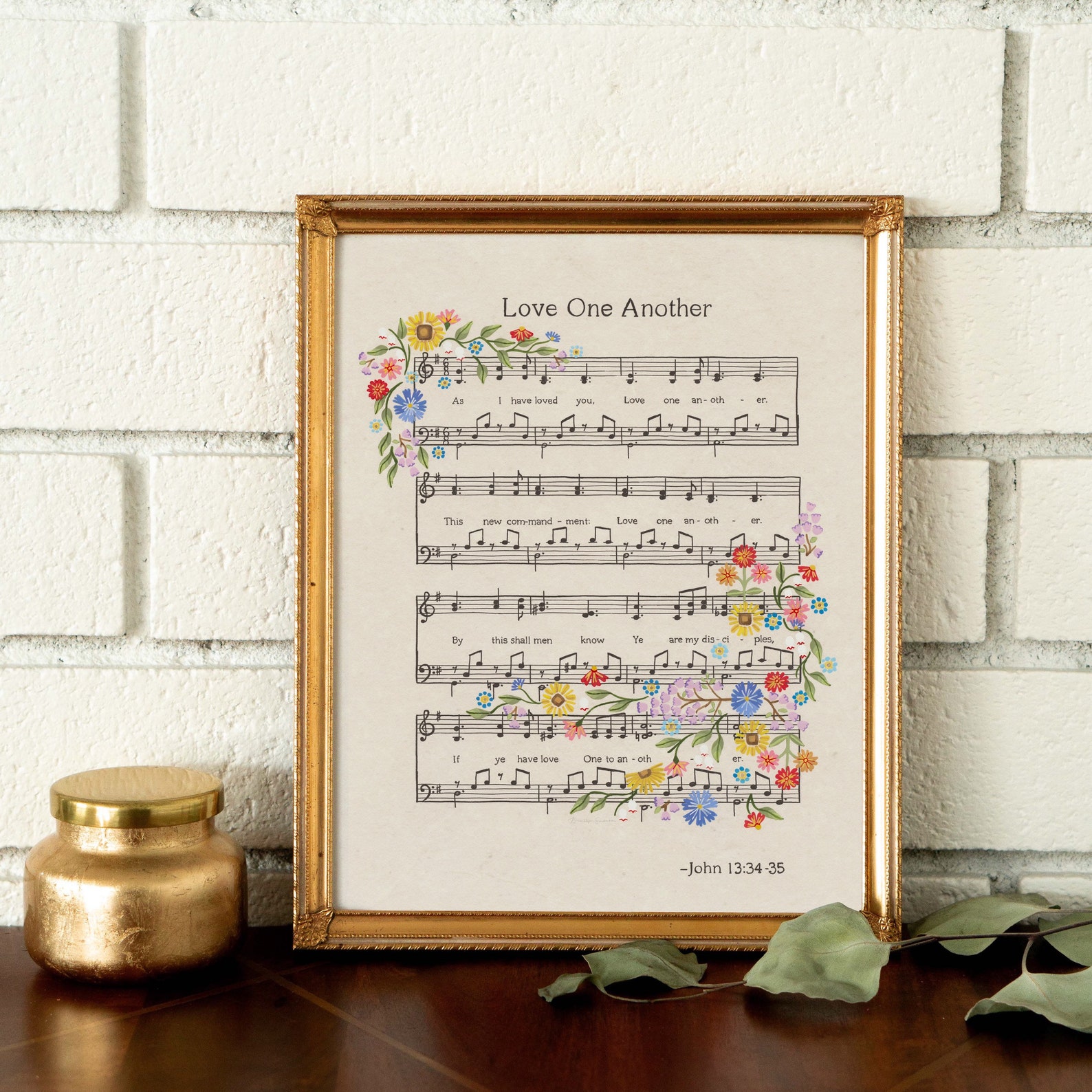 Love One Another | Hymn Book Art, Sheet Music Art, Jesus Christ Art ...
