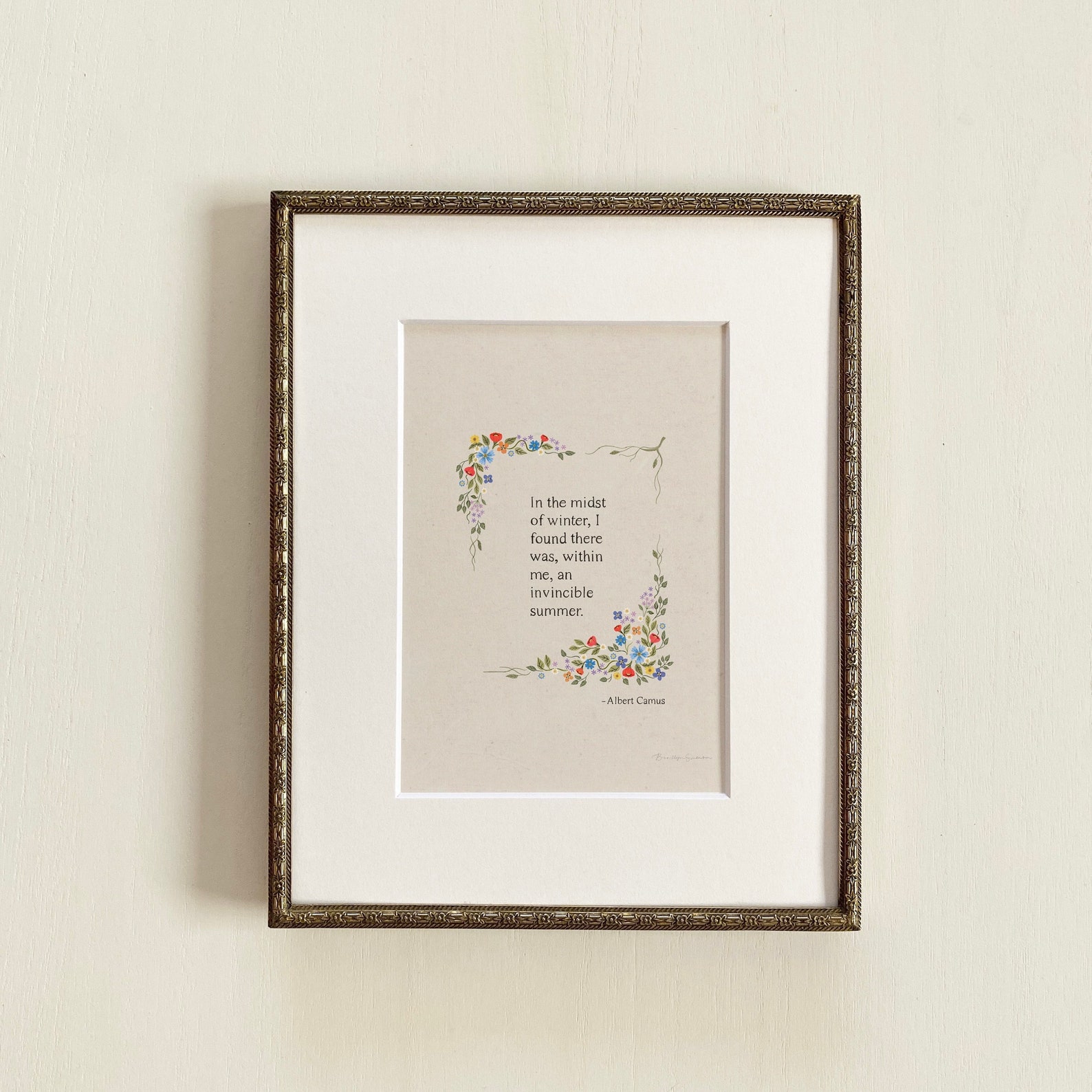 Invincible Summer Albert Camus | Albert Camus Art Print, Poem Art Print ...