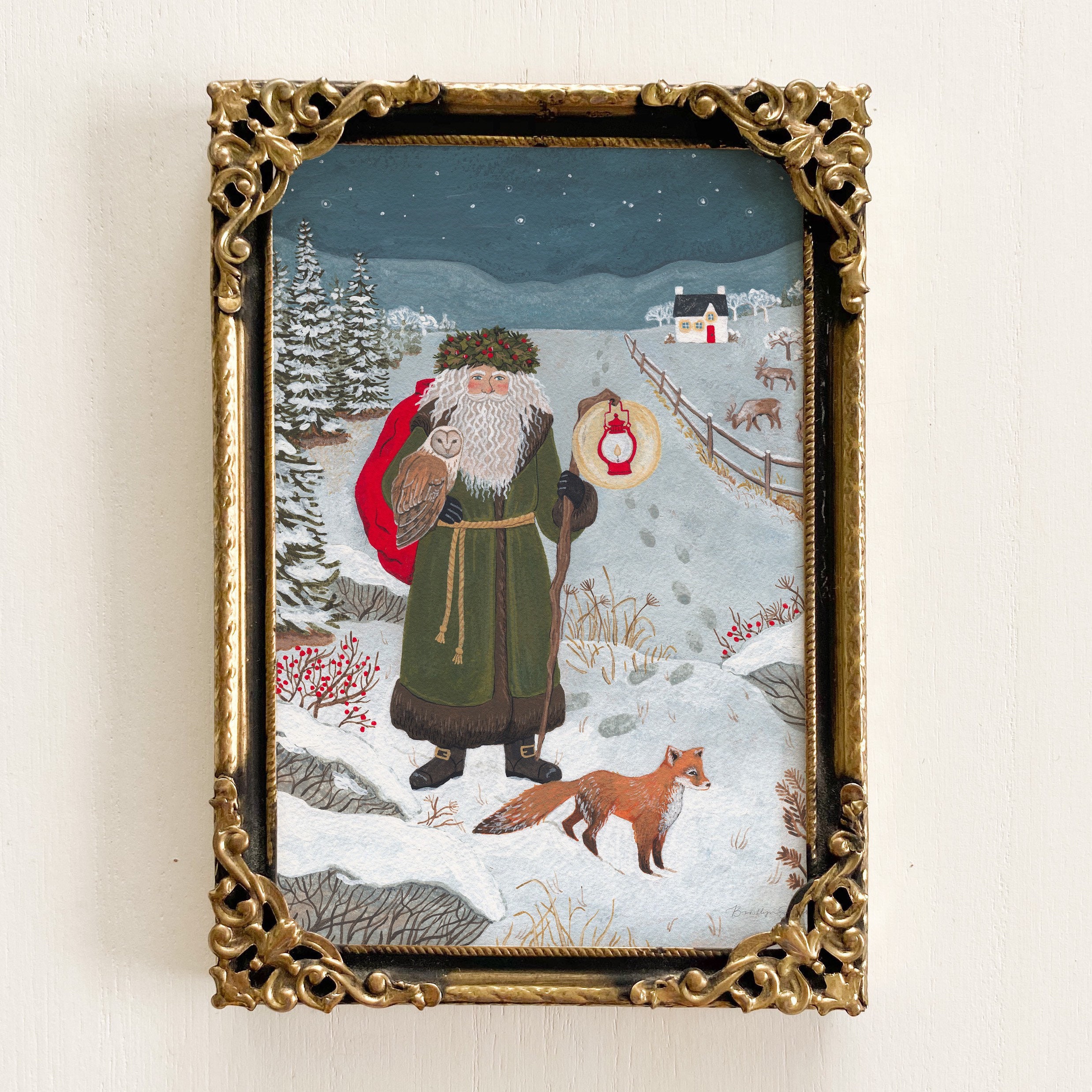 Father Christmas | Father Christmas Art Print, Santa Claus Print ...