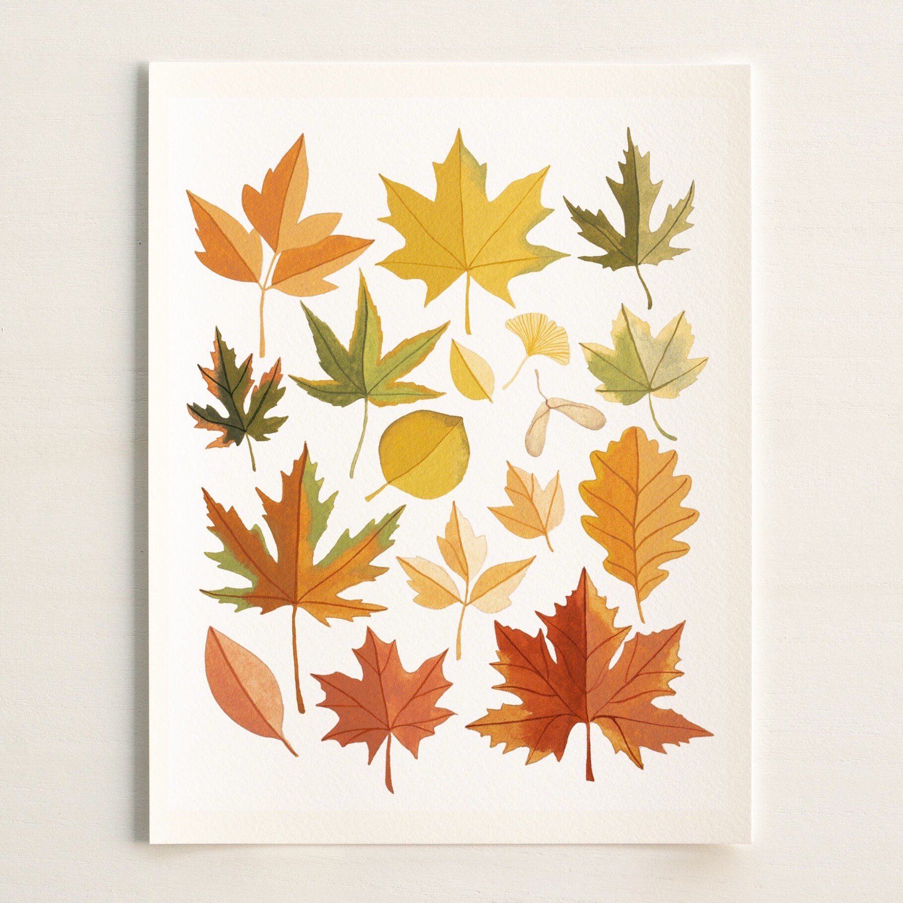 Autumn Leaves Art Print Fall Leaves Decor Autumn Wall Art | Etsy