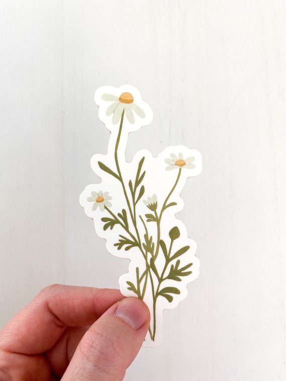April Birth Flower Sticker April Birth Month Flower Daisy | Etsy