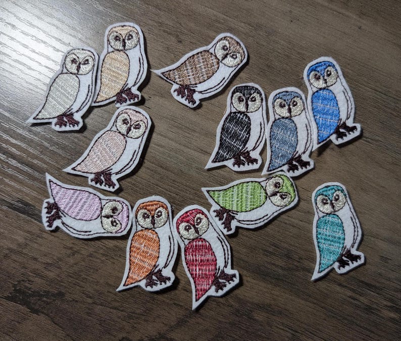 Embroidered Snow Owl Patch: Wildlife Bird, Iron-on Sew-on Embroidery - Etsy