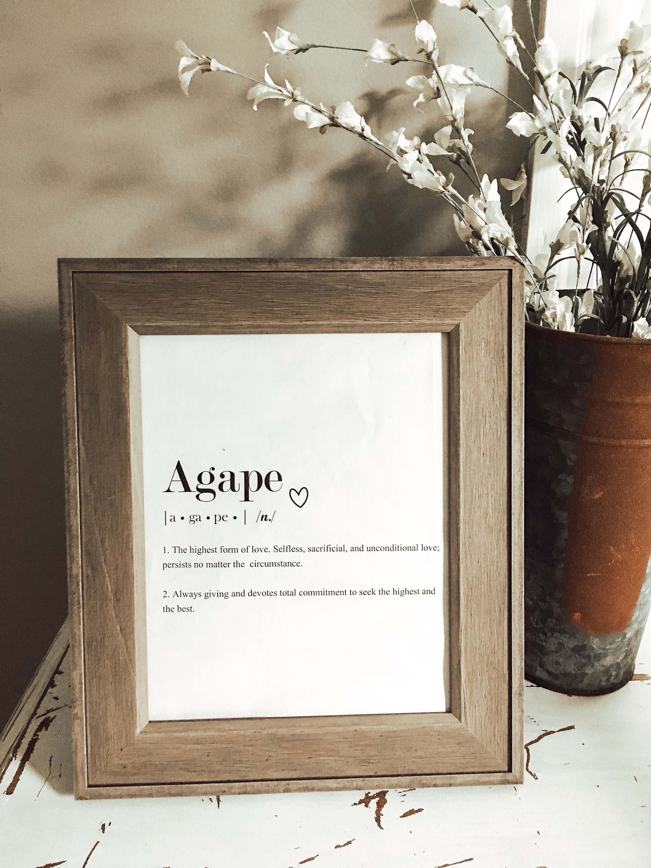 Agape Love Definition Print| Love Definition Print| INSTANT Digital ...