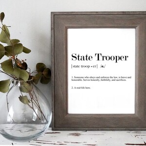 State Trooper Definition Print| Police Officer Definition Print ...
