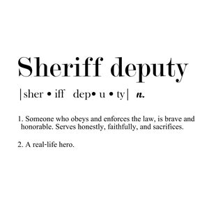 Sheriff Deputy Definition Print | Sheriff Deputy | INSTANT Digital ...