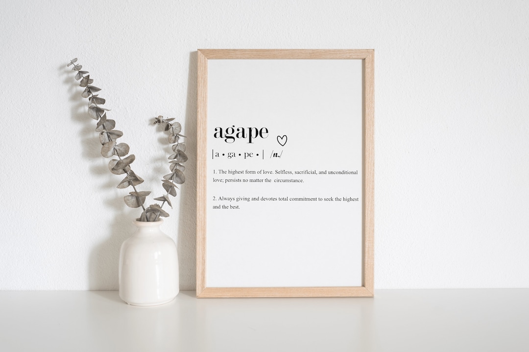 Agape Love Definition Print| Love Definition Print| INSTANT Digital ...