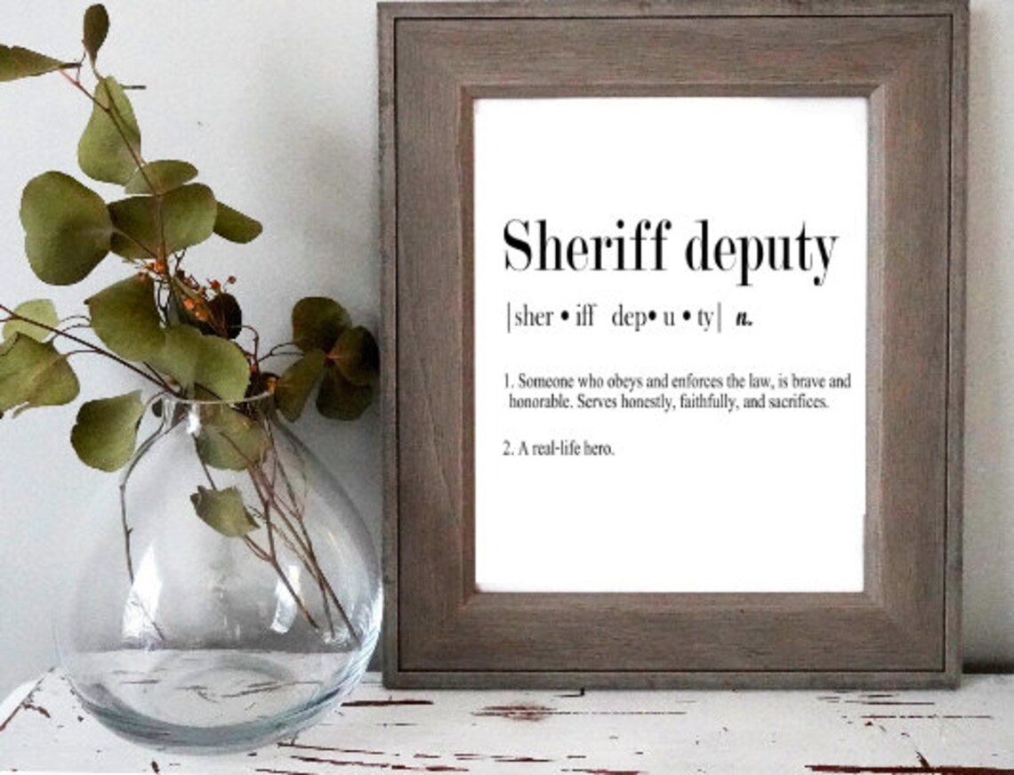 Sheriff Deputy Definition Print | Sheriff Deputy | INSTANT Digital ...