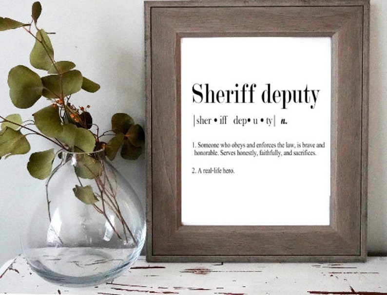 Sheriff Deputy Definition Print | Sheriff Deputy | INSTANT Digital ...