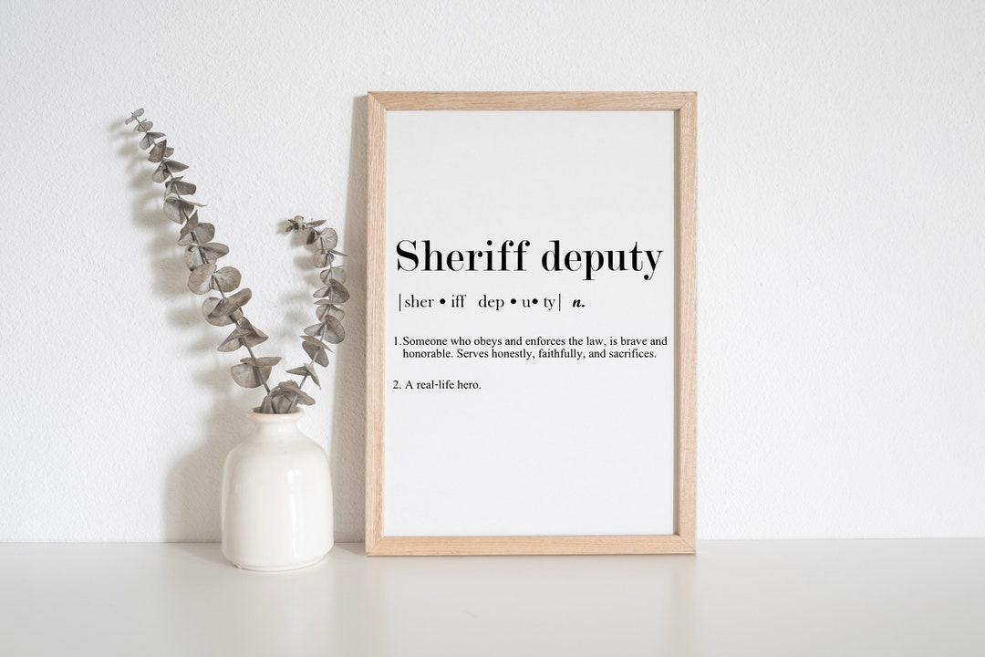 Sheriff Deputy Definition Print | Sheriff Deputy | INSTANT Digital ...