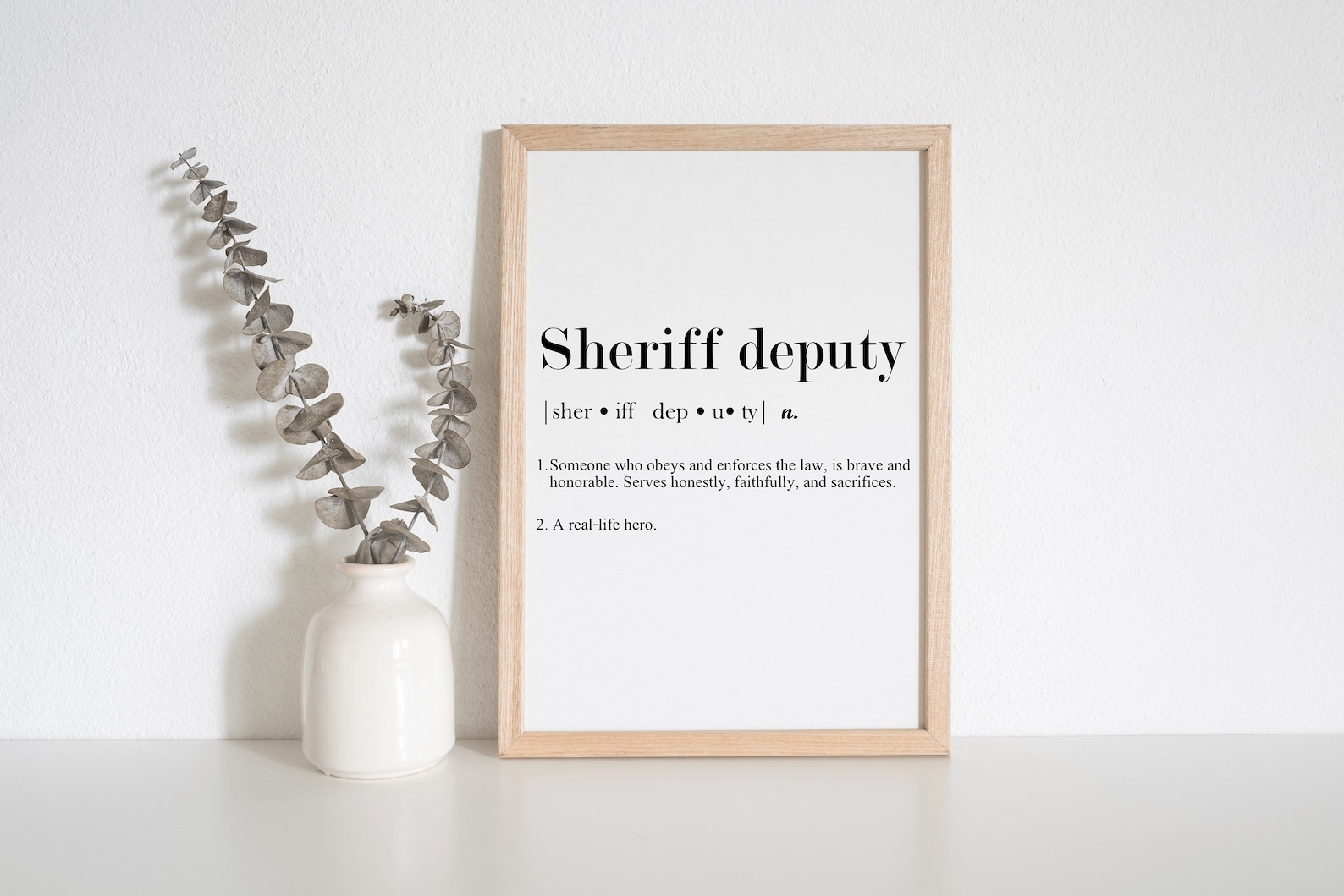 Sheriff Deputy Definition Print | Sheriff Deputy | INSTANT Digital ...