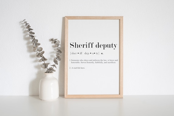 Sheriff Deputy Definition Print Sheriff Deputy INSTANT - Etsy