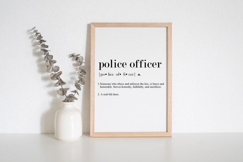 Police Officer Definition Print State Trooper Definition - Etsy