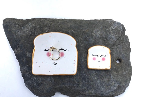 Little and large ceramic toast ring dishes. Ceramic toast | Etsy