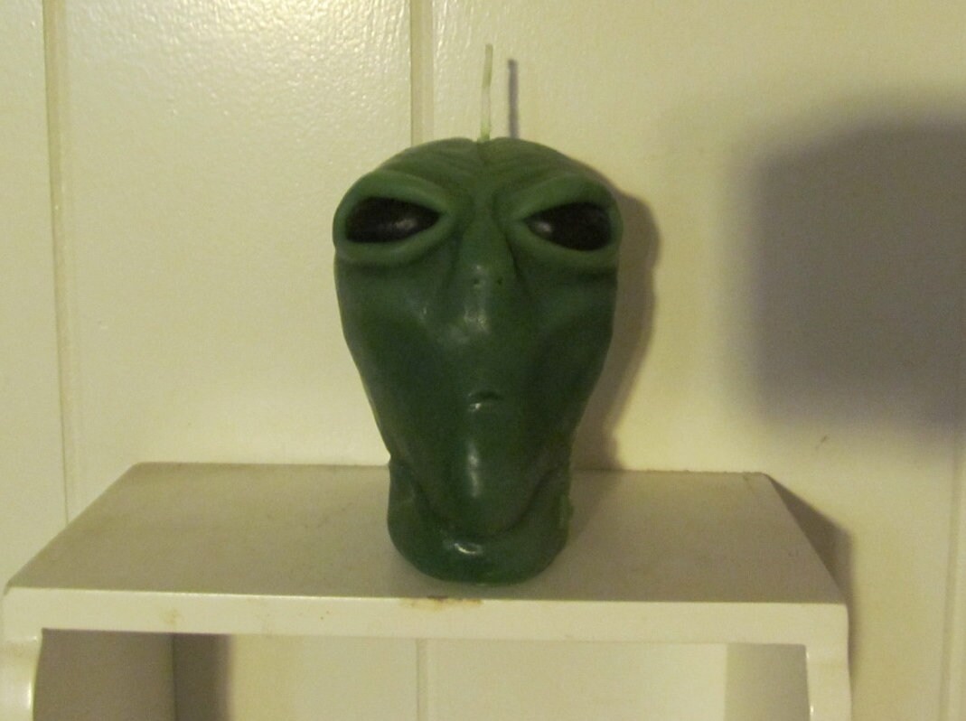 Space Alien Head Candle / Unscented - Etsy