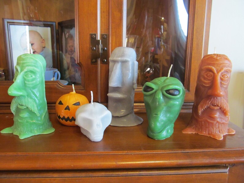 Space Alien Head Candle / Unscented - Etsy