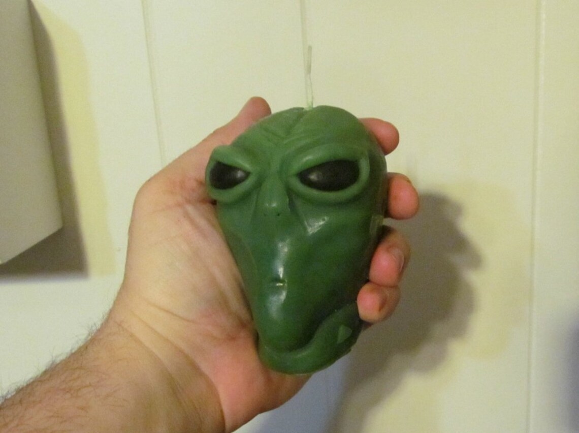 Space Alien Head Candle / Unscented - Etsy