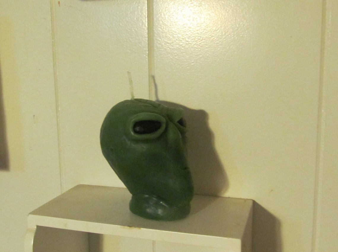 Space Alien Head Candle / Unscented - Etsy