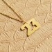 Custom Number Necklace, Number Necklace, Sports Team Necklace ...