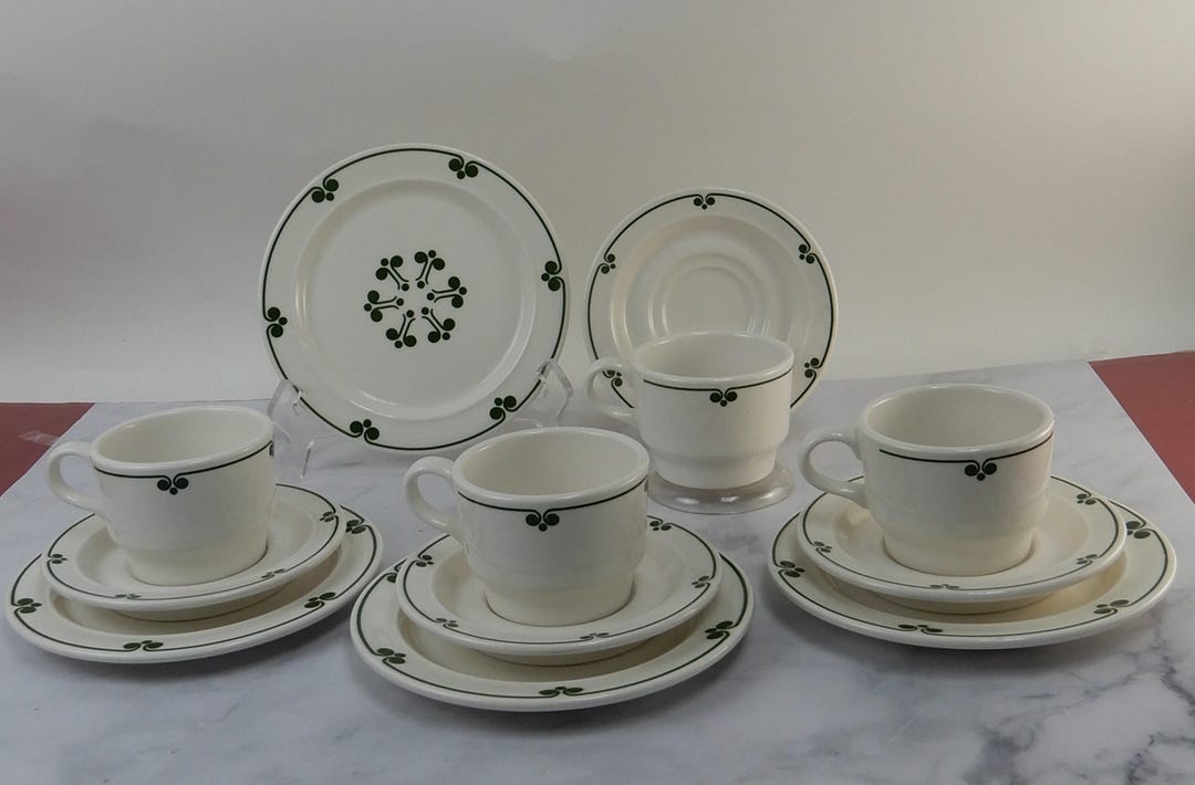 Vintage Shenango China Ware New Castle, Pa Set of 4 Cups,4 Saucers,4 ...