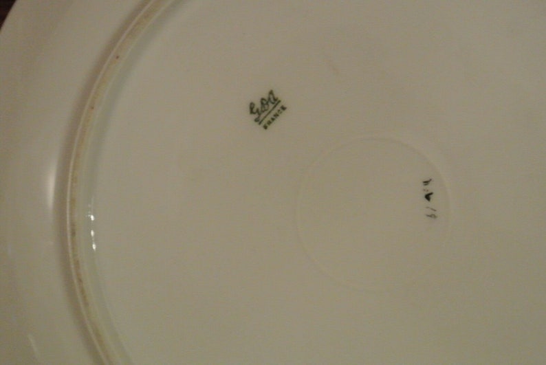 Vintage Goa France Pink & Green Flower Gold Rim Plate Signed - Etsy