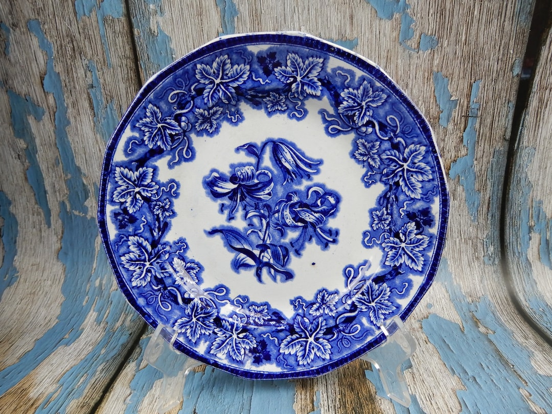 Antique G Phillips Longport Ironstone "lobelia" Ironstone Flow Blue ...