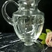 BLOCK Crystal Glass Pitcher Hand Cut With Big Flat Base/ Footed / Home ...