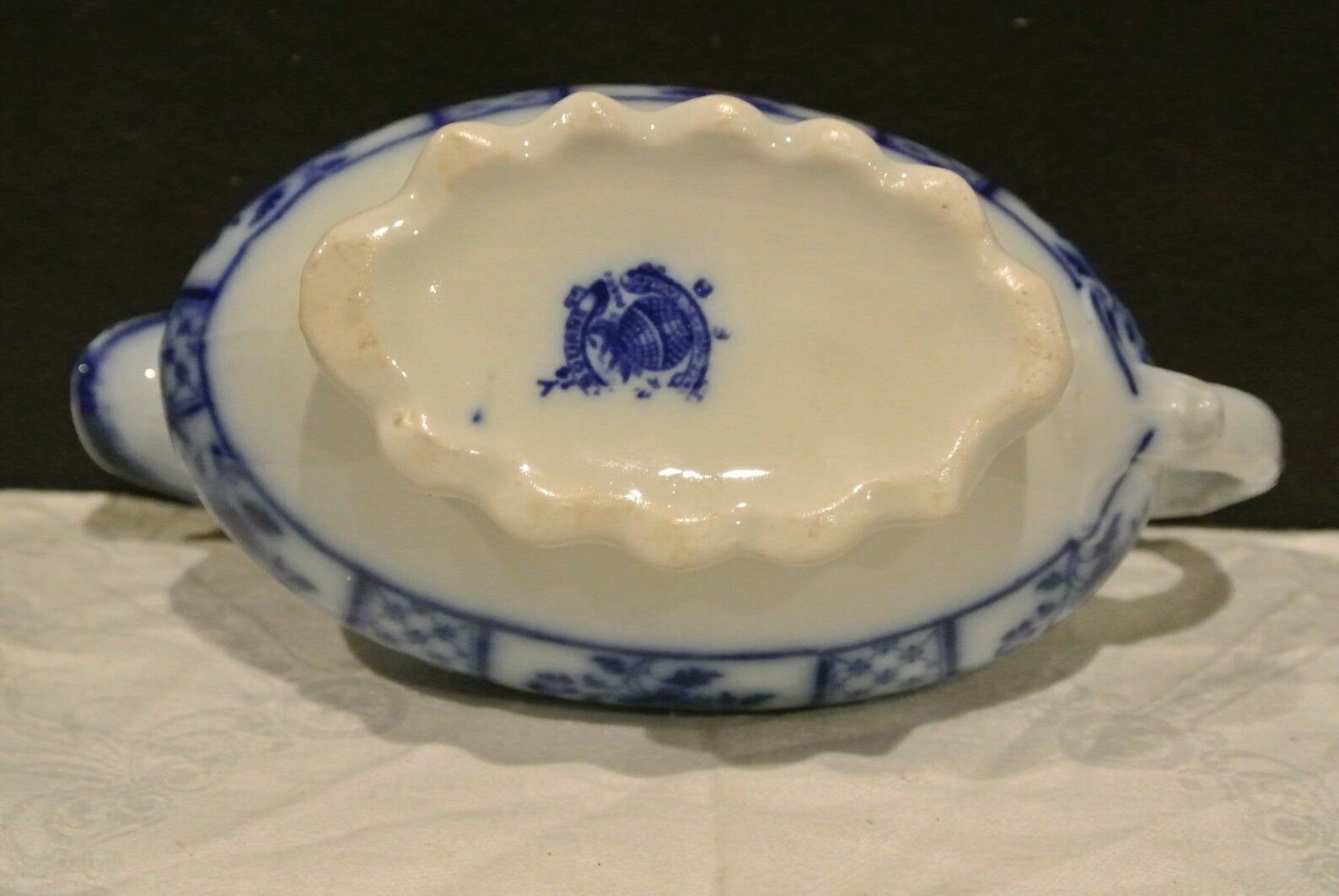 Antique W.H. GRINDLEY melbourne Flow Blue Gravy | Etsy