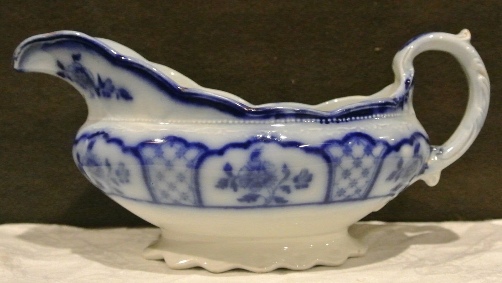 Antique W.H. GRINDLEY melbourne Flow Blue Gravy | Etsy