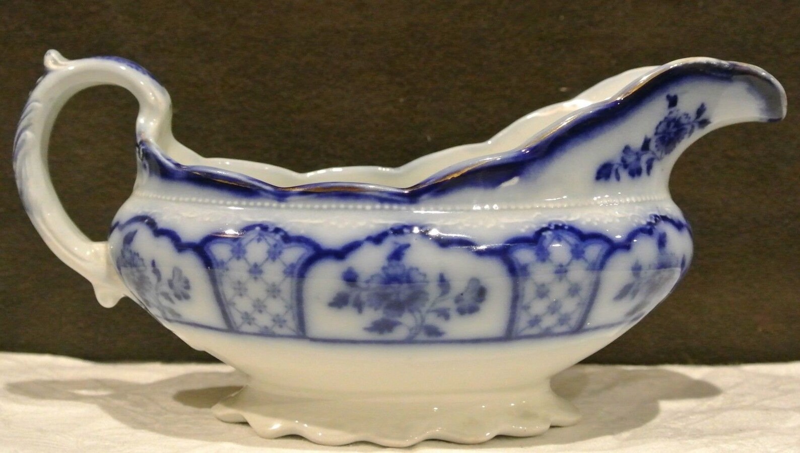 Antique W.H. GRINDLEY melbourne Flow Blue Gravy | Etsy